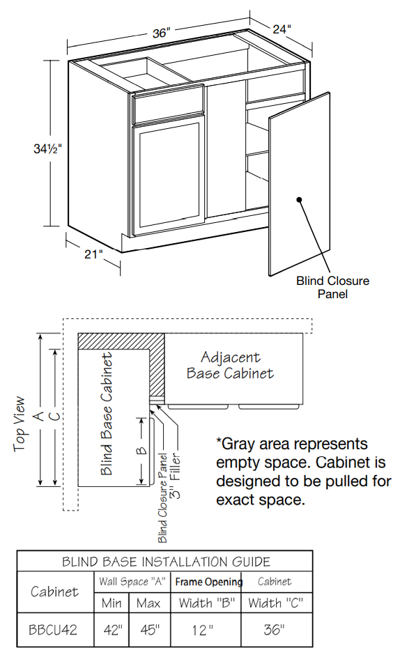 Blind Corner Base Cabinet Sizes | Cabinets Matttroy