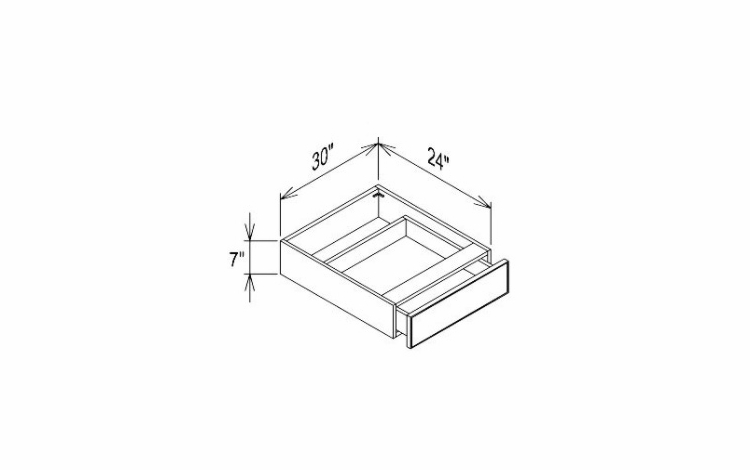 Innovation Imperial Blue VKD30: Vanity Knee Drawer: RTA Kitchen Cabinet