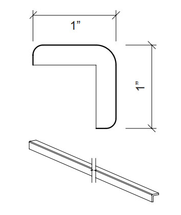 Kabinet King Monarch Grey OCM8-1: Outside Corner Molding: Assembled ...