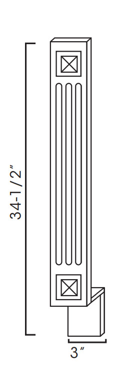 Kabinet King White Shaker A3BF: Base Deco Filler: RTA Kitchen Cabinet