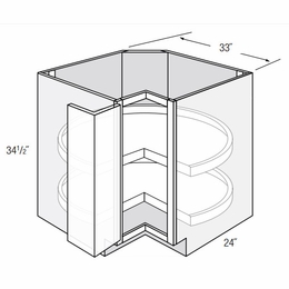 LS33: Corner Base Cabinet: Essex Norwich RTA Kitchen Cabinet
