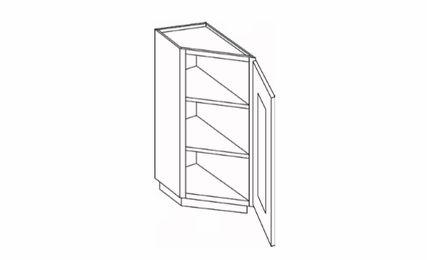 Luxor Misty Grey Angle Base End Cabinets