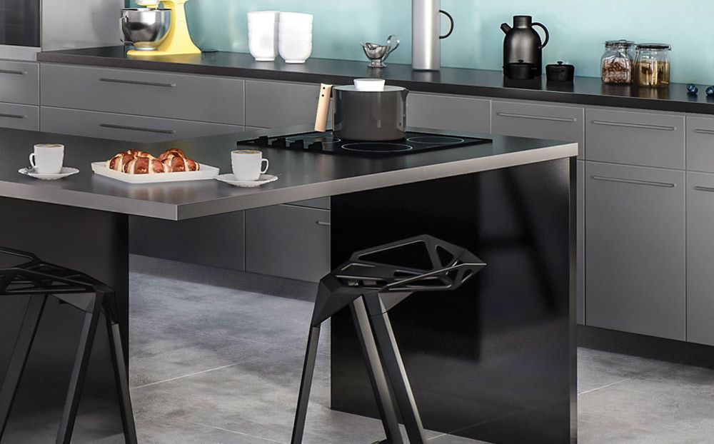 Milano Fossil Grey Cabinets