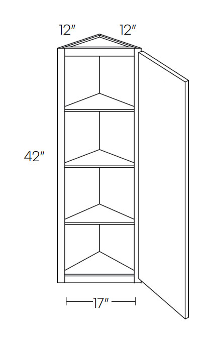 Milano Sand (Matte) WEC1242: Wall End Cabinet: Assembled Kitchen Cabinets