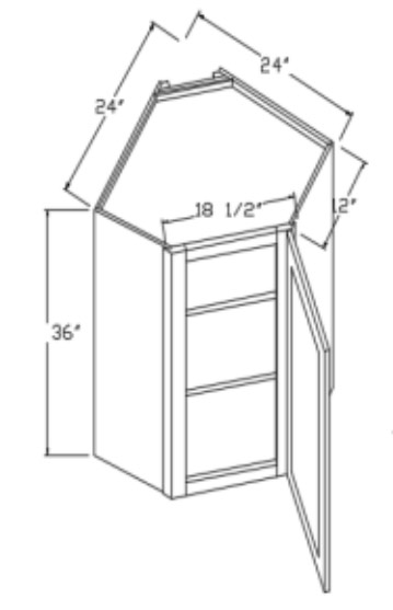 Profile Caviar WDC2436: Wall Diagonal Corner Wall Cabinet: RTA Kitchen ...