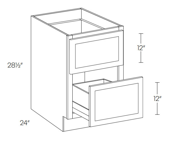 Richmond Stone DDC18X24: 24" Deep Desk Drawer Cabinet: Pre-Assembled ...