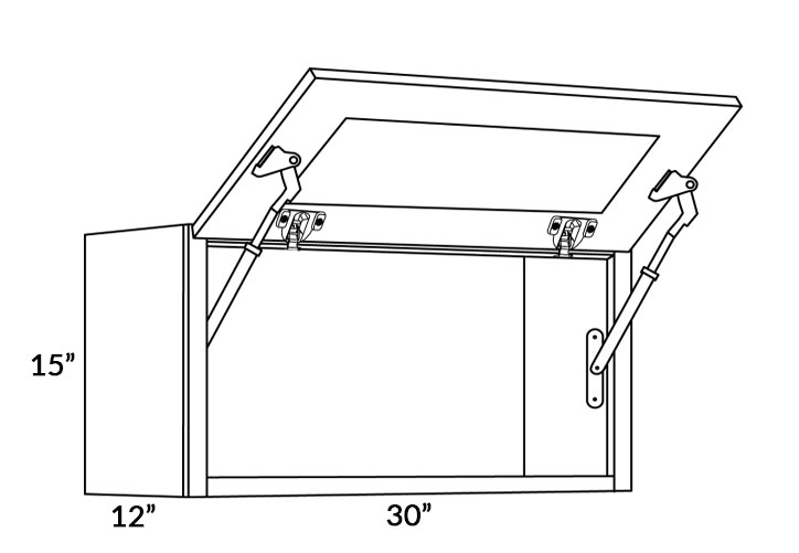 Richmond White 3015-HD: Wall Cabinet With Horizontal Doors: Pre ...
