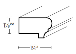 Richmond White LTRM1: 1" Light Rail Molding: Pre-Assembled Kitchen Cabinets