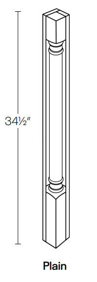 Richmond White POST-P-CR: Plain Corner Post: Assembled Kitchen Cabinets