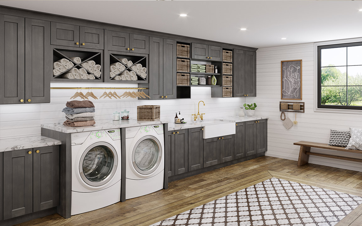 Shaker Cinder Kitchen Cabinets