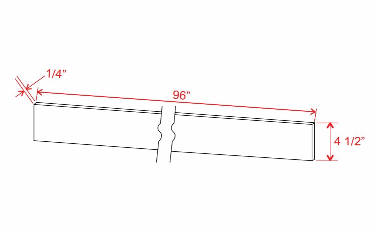Slim White Oak TKC: Toe Kick: Assembled Kitchen Cabinets