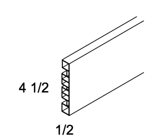 Torino White Pine Brushed Aluminum PVC Toe Kick Cover