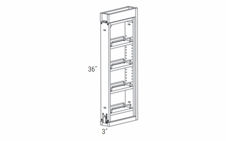 Upton Brown WF336PULL-SFTCLOSE: Wall Filler Pullout with Soft Close ...