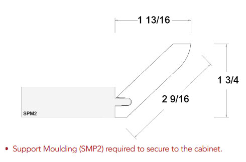 Verona Pure Blanc ACM8: Angle Crown Molding: RTA Kitchen Cabinets