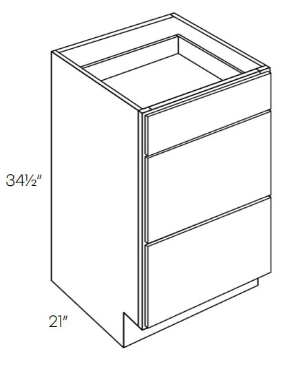 Versailles White VDB18: Vanity Drawer Base Cabinet: Pre-Assembled ...