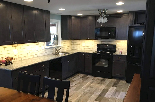York Grey Stain Kitchen Cabinets