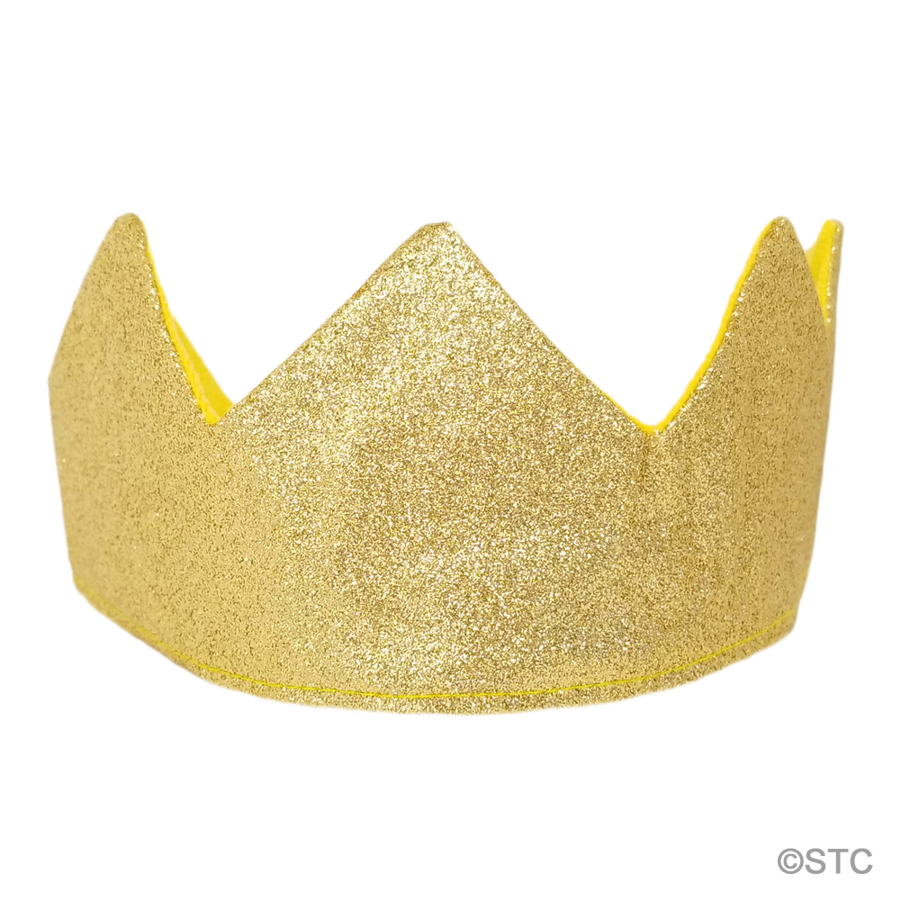 Gold Glitter Sparkle Crown - Halloween King Queen Prince Princess ...
