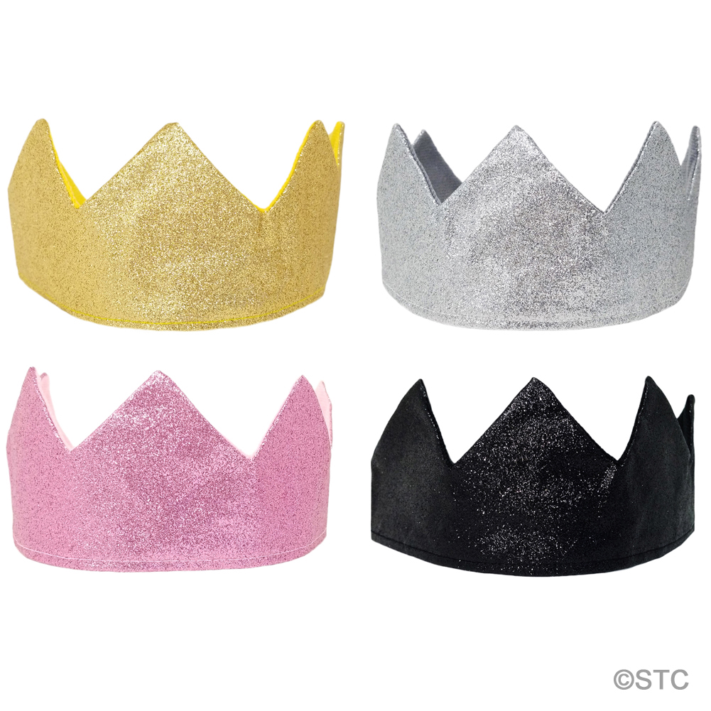 Gold Glitter Sparkle Crown - Halloween King Queen Prince Princess ...
