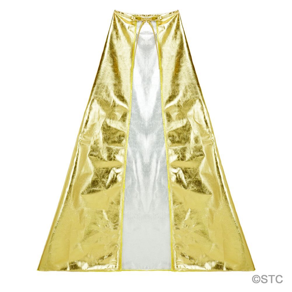 Shiny Metallic Gold Cape - Halloween Cosplay, Mardi Gras, Birthday ...