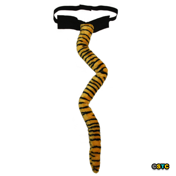 Deluxe Long Plush Tiger Tail Costume Accessory - Halloween Bendable ...