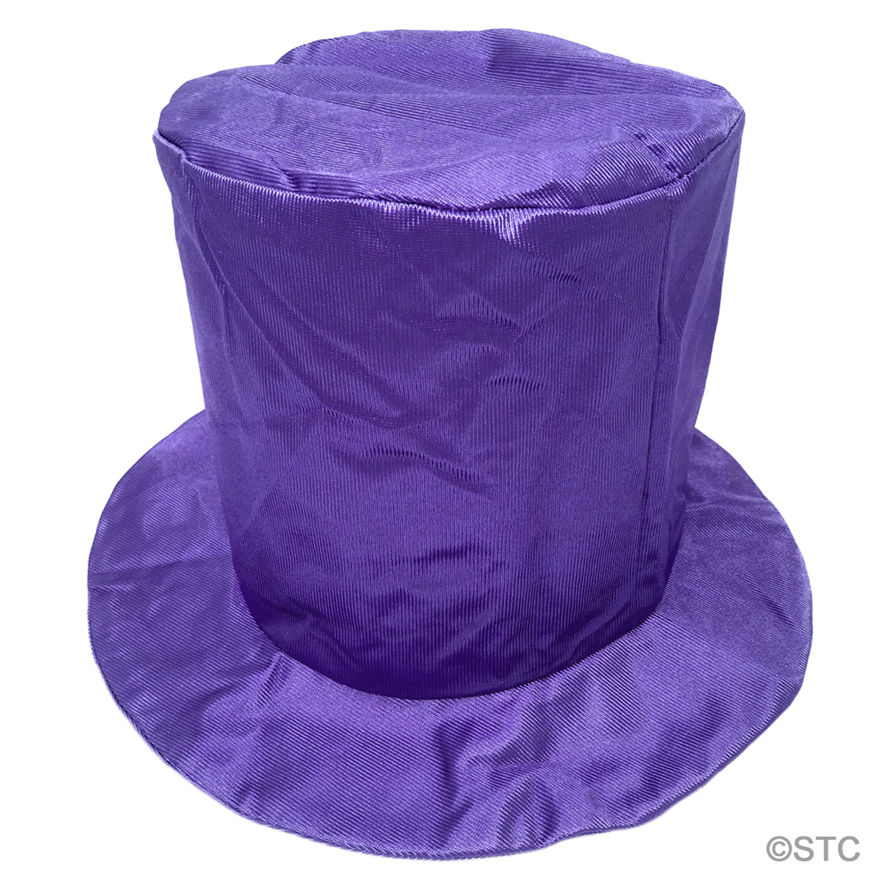 Adult or Child Shiny Purple Top Hat - Halloween Costume, Mardi Gras ...