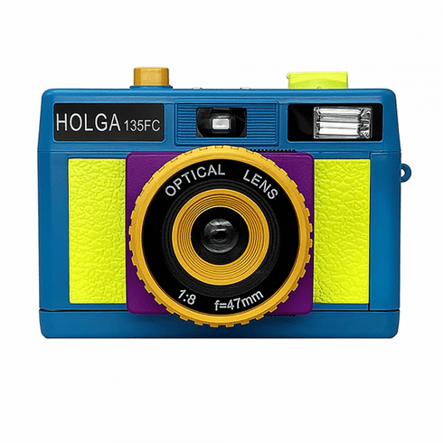 Holga 135FC 35mm Film Camera with flash - Retro Neon - 35mm Holga Cameras