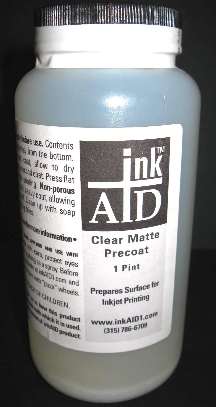 InkAID Clear Matte Precoat 1 Pint - Inkaid PreCoatings for Inkjet
