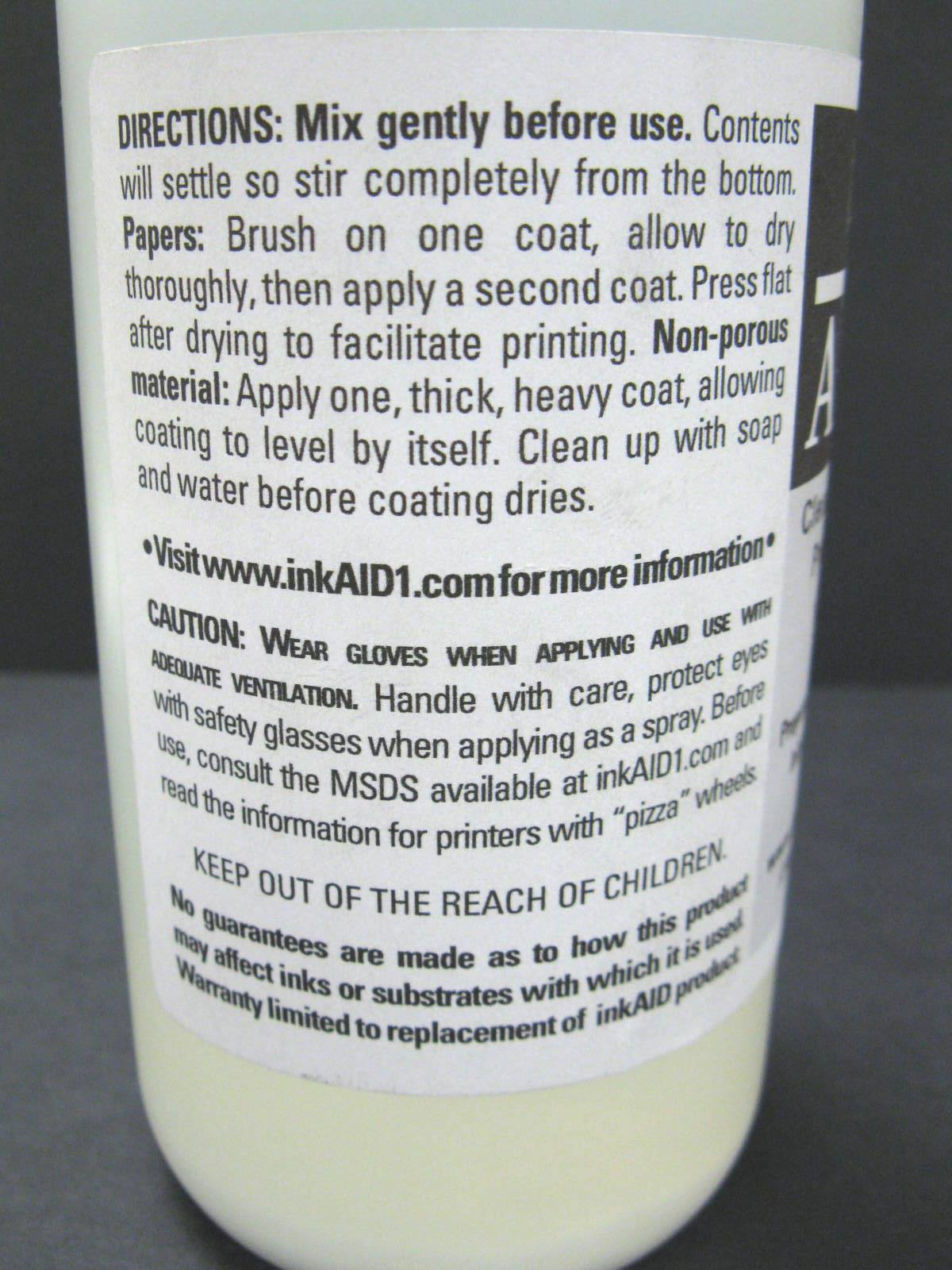InkAID Clear Matte Precoat 1 Pint - Inkaid PreCoatings for Inkjet