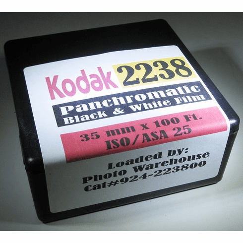 Kodak 2238 Black & White Film Pan ISO 25 35mm x 100 Foot Roll - Kodak ...