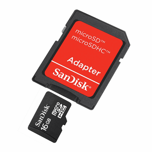 SanDisk 16GB Micro SD SDHC Memory Card With Adaptor - Micro SD Digital Memory Secure Digital Cards