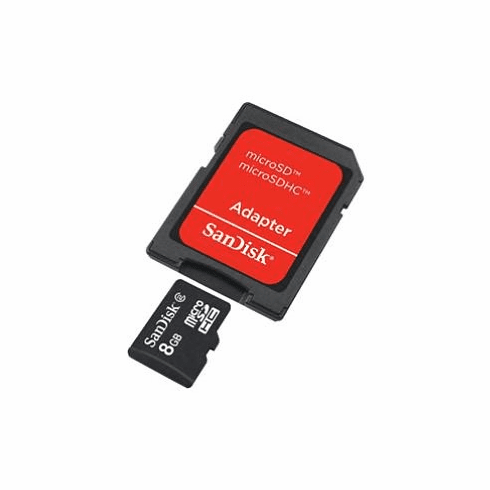 SanDisk 8GB Micro SD SDHC Memory Card With Adaptor - Micro SD Digital Memory Secure Digital Cards