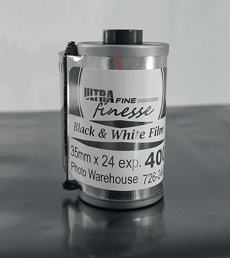 Ultrafine Finesse 400 35mm x 24 exp. Roll Black and White Film in Metal ...