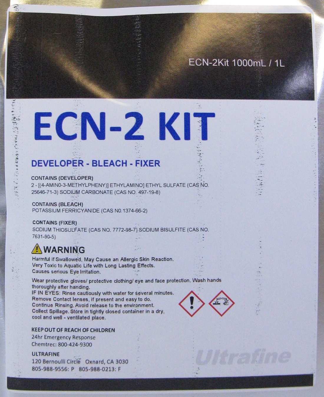 Ultrafine Motipix Economy ECN-2 /C-41 Home Processing Kit 1 Ltr ...