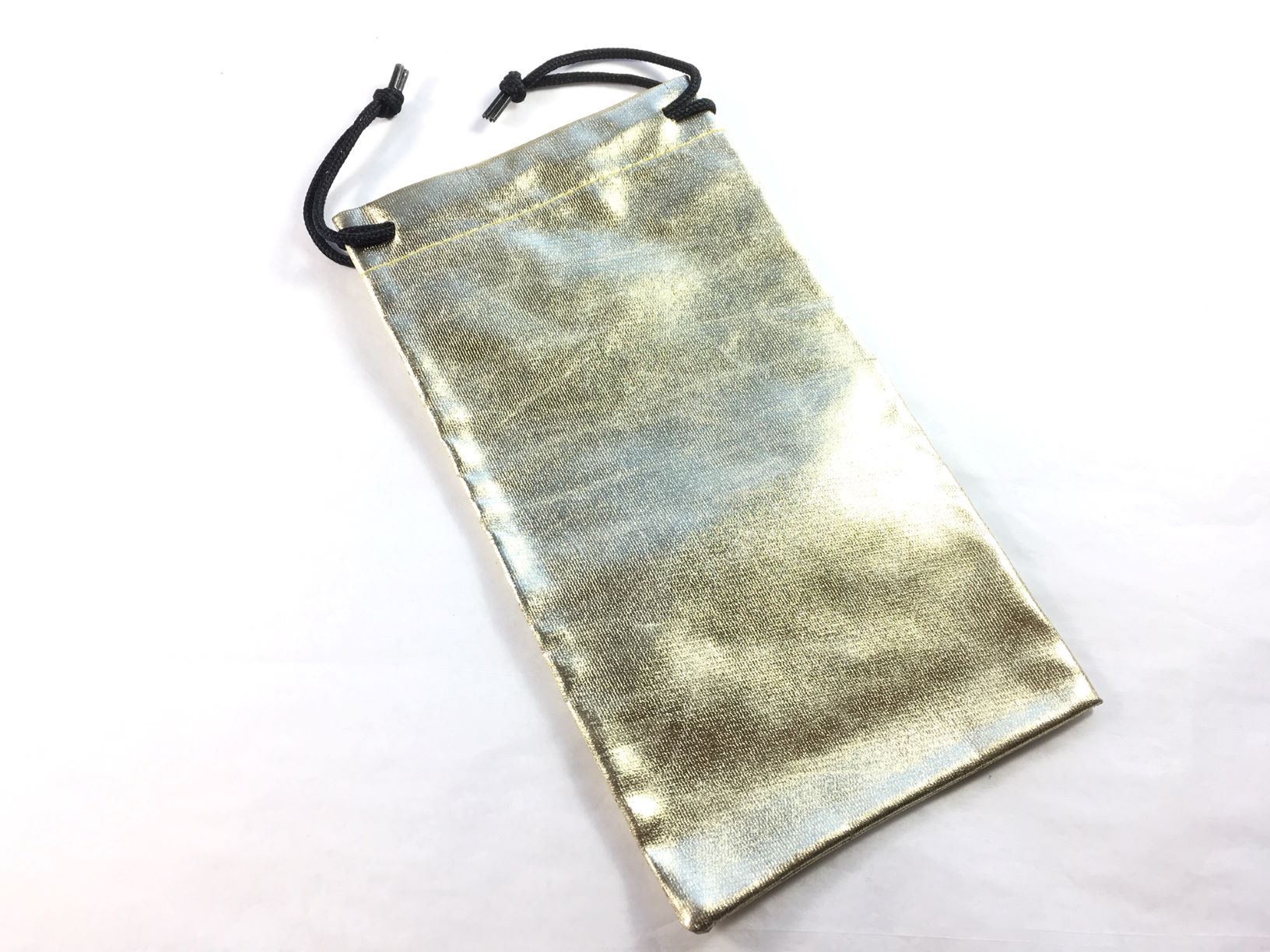 METALLIC GOLD DRAWSTRING CASE - Cases