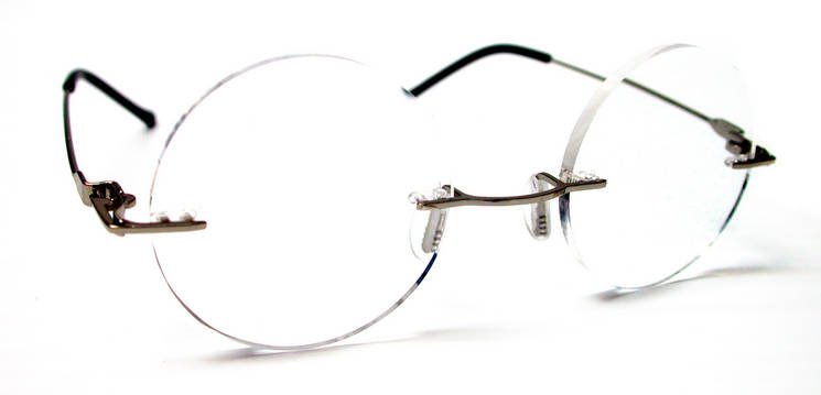 Rimless Round Clear Readers - Men's Full Readers Closeouts--All Under $8