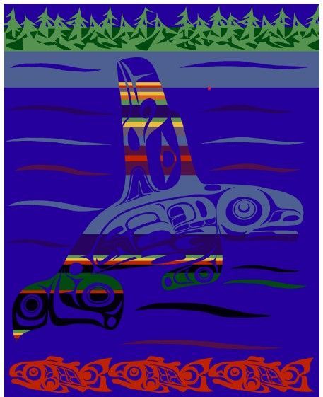 Buy Orca blanket by Marvin Oliver - Dewey Trading Company