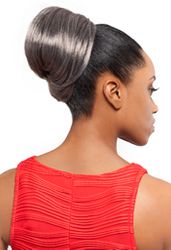 Foxy Silver Synthetic Drawstring Ponytail