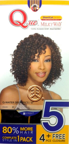 Milky Way Que ShortCut Series 100% Human Hair MasterMix Q Water Deep ...