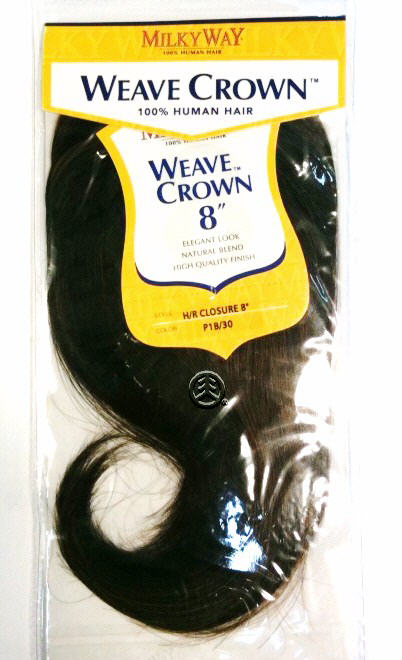 Milky Way Weave Crown Closure 8" 100% Human Hair