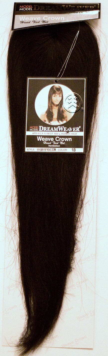 Model Model Dream Weaver 100% Human Hair Yaky Weave Crown 18"