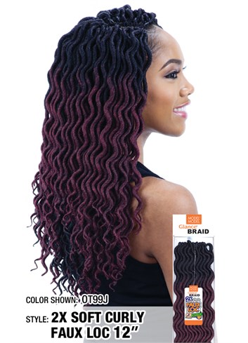 Model Model Glance 2X Soft Curly Faux Loc 12" Braid