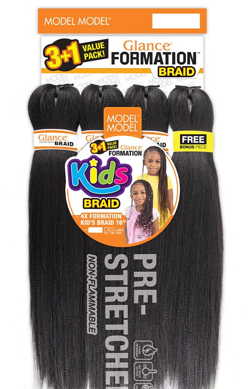 Model Model Glancr Kids Braid 4X Formation Kid's Braid 16"