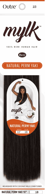 MYLK 100% Remi Human Hair Natural Perm Yaki Weave