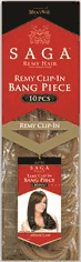 Saga Gold 100% Remy Human Hair Clip Bang 10 PCS