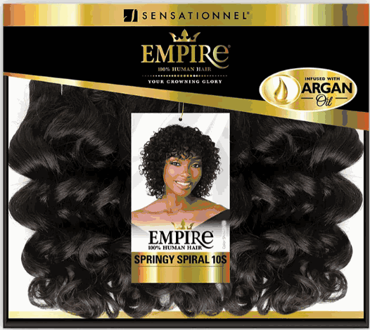 Sensationnel Empire 100% Human Hair Springy Spiral 10S 3PCS Weave