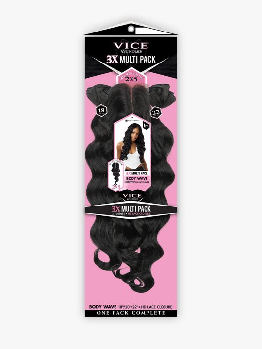 Sensationnel VICE Bundles 3X Multi Pack 100% Premium Fiber Body Wave 18 ...