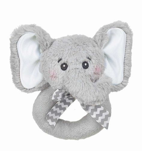 Bearington Baby Lil' Spout Elephant Plush Ring Rattle | Hearts Desire Gifts