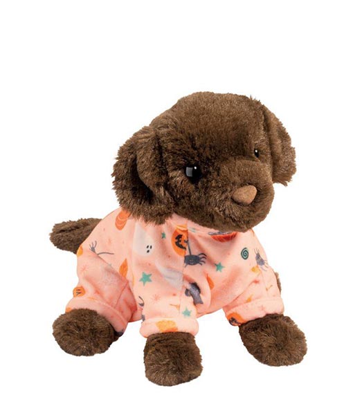 Douglas Small Chocolate Lab Pup with Pumpkin Pajamas 7" | Hearts Desire ...