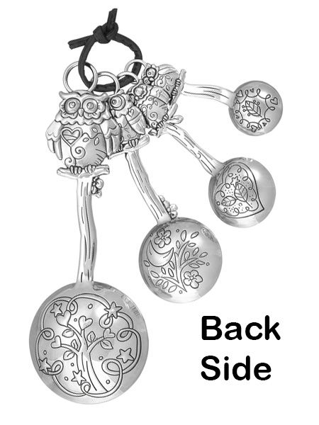 Ganz Measuring Spoons - Owls with Colored Enamel | Hearts Desire Gifts