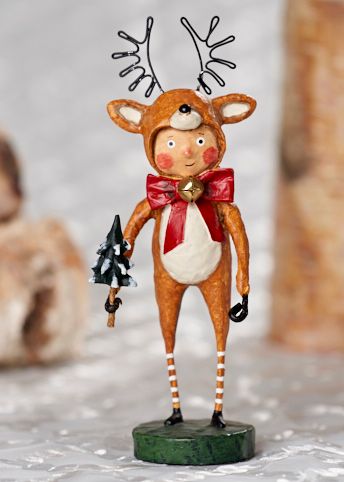 Lori Mitchell Little Dasher Reindeer Figurine 7" | Hearts Desire Gifts